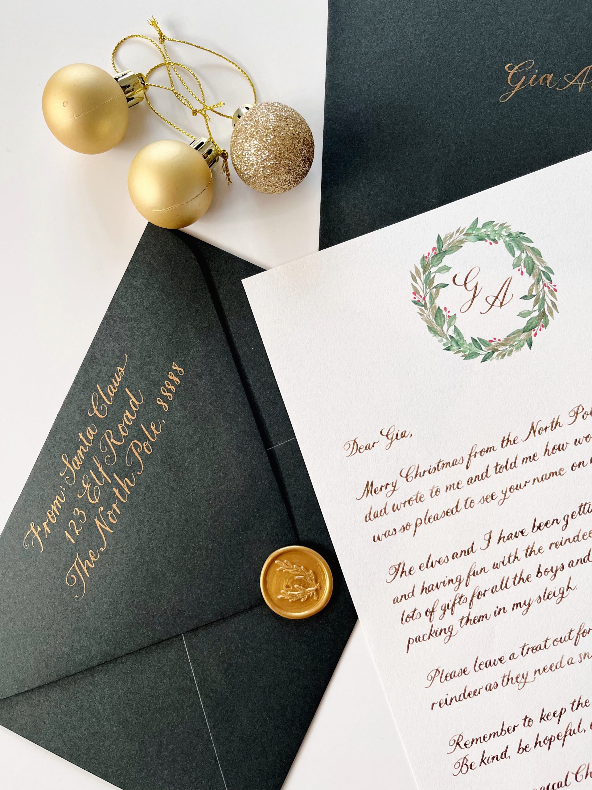 Christmas Letter From Santa Claus - Inkberry Calligraphy