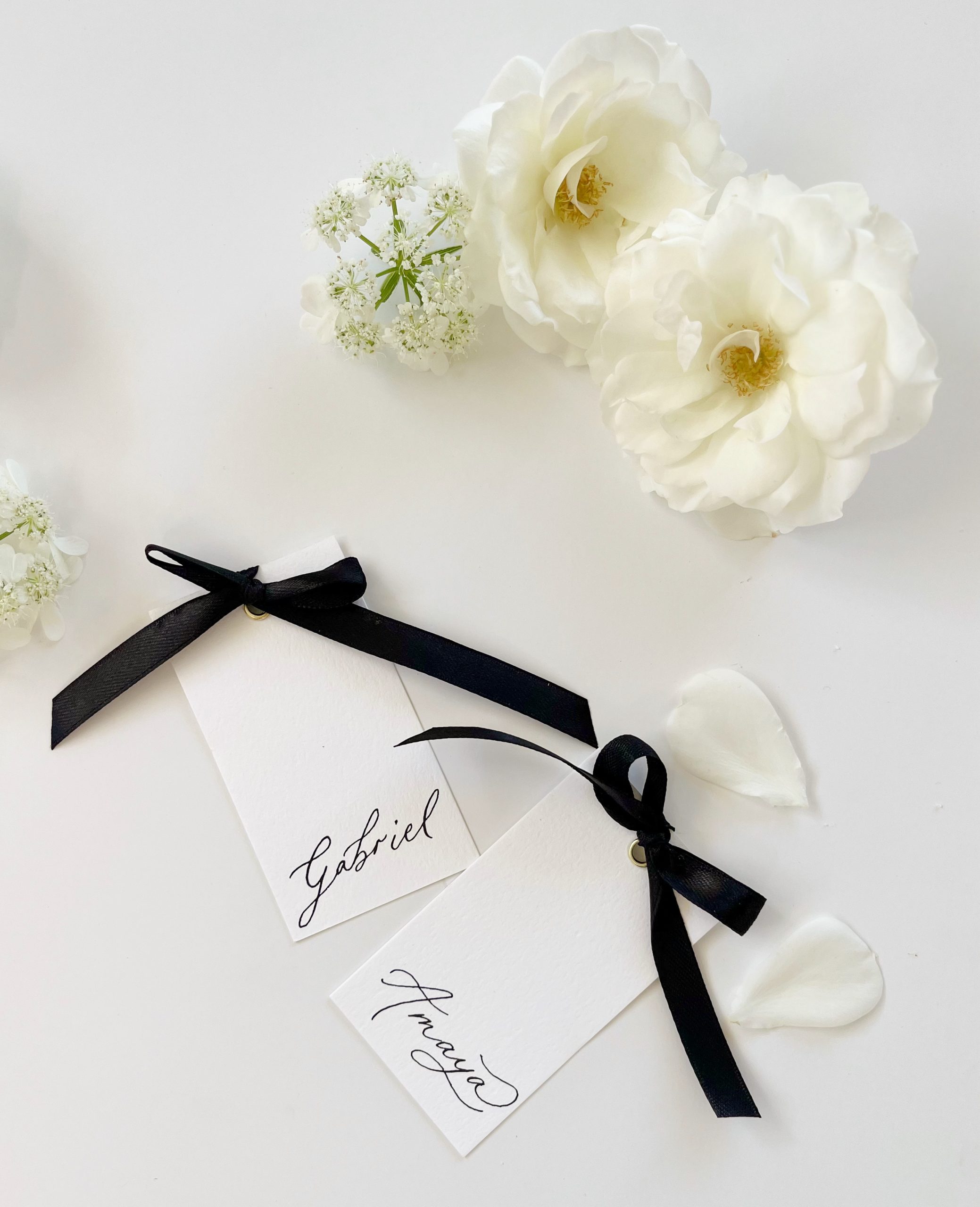 Ribbon Place Cards -Inkberry Calligraphy
